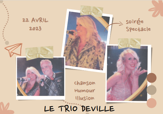 Soirée spectacle - Trio Deville - Mairie de Bellevigne-en-Layon